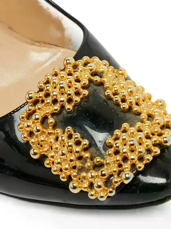 Manolo Blahnik Hangisi Buckle Pumps