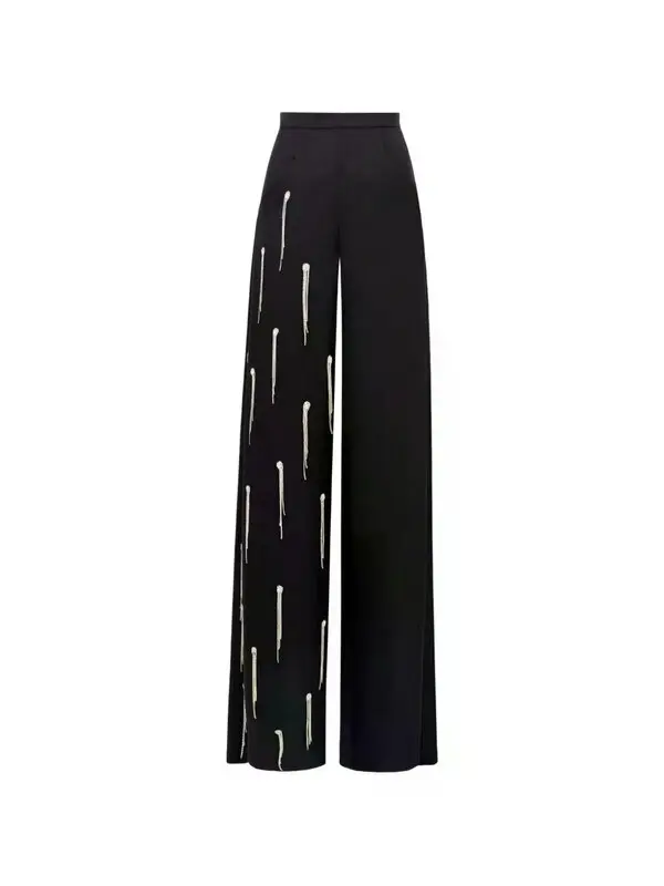 GEMY MAALOUF Beaded Wide-leg Trousers