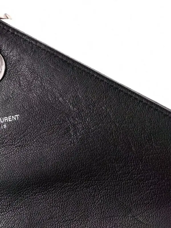 Saint Laurent Classic Monogram College Bag Embellished Matelasse Chevron Leather Medium Shoulder Bag