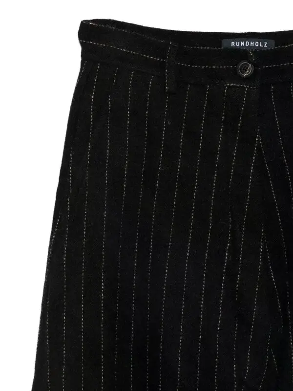 RUNDHOLZ Pinstripe Frayed-hem Trousers