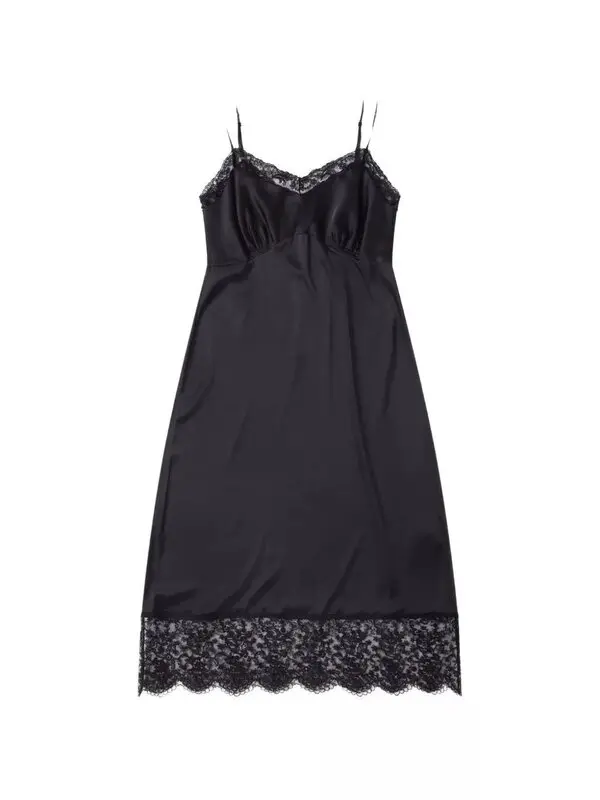 Simone Rocha Lace-trim Slip Midi Dress
