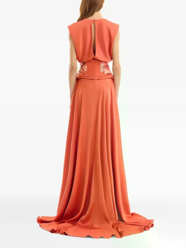 GEMY MAALOUF V-neck Beaded Maxi Dress