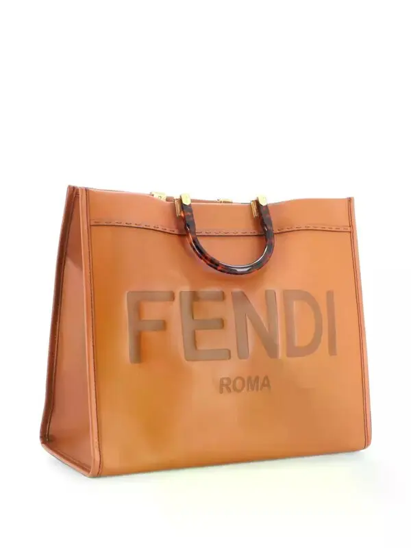Fendi Sunshine Shopper Leather Large Tote Bag