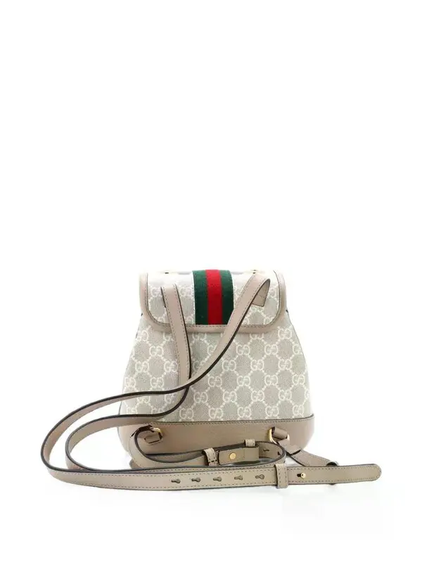 Gucci Ophidia Flap Gg Coated Canvas Mini Backpack - Neutrals