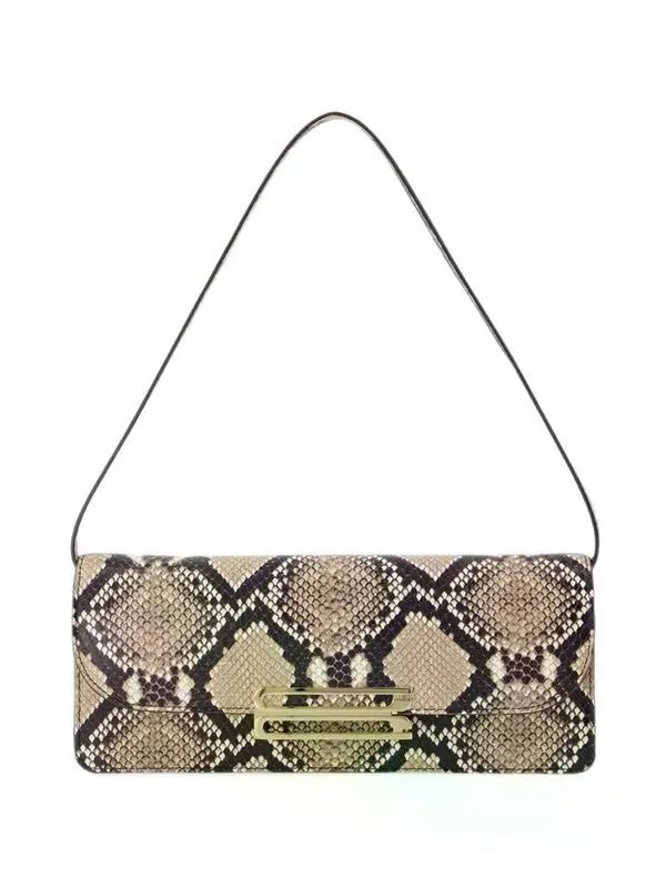 Victoria Beckham Dorian Snakeskin-effect Shoulder Bag - Neutrals