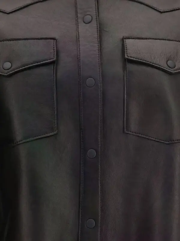 P.a.r.o.s.h Western-yoke Leather Jacket