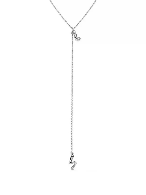 MARIA BLACK Coil Lariat Necklace - Silver