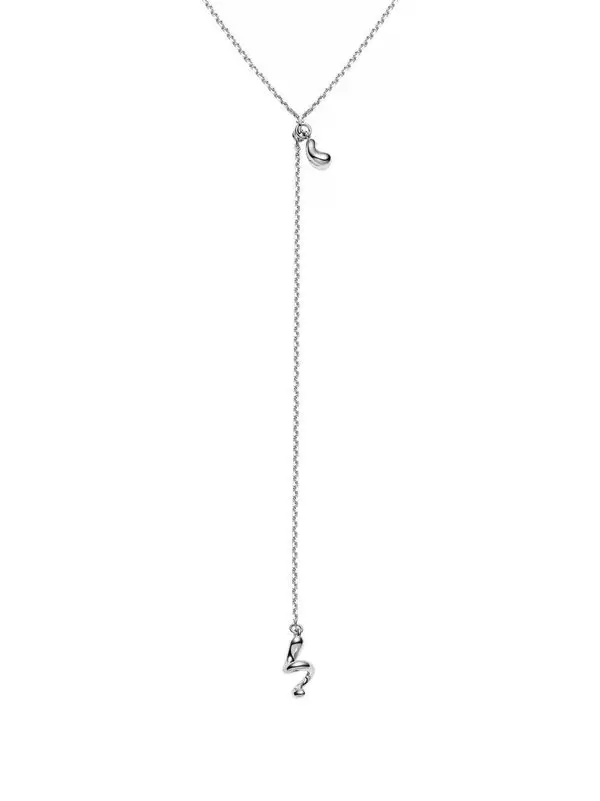 MARIA BLACK Coil Lariat Necklace - Silver