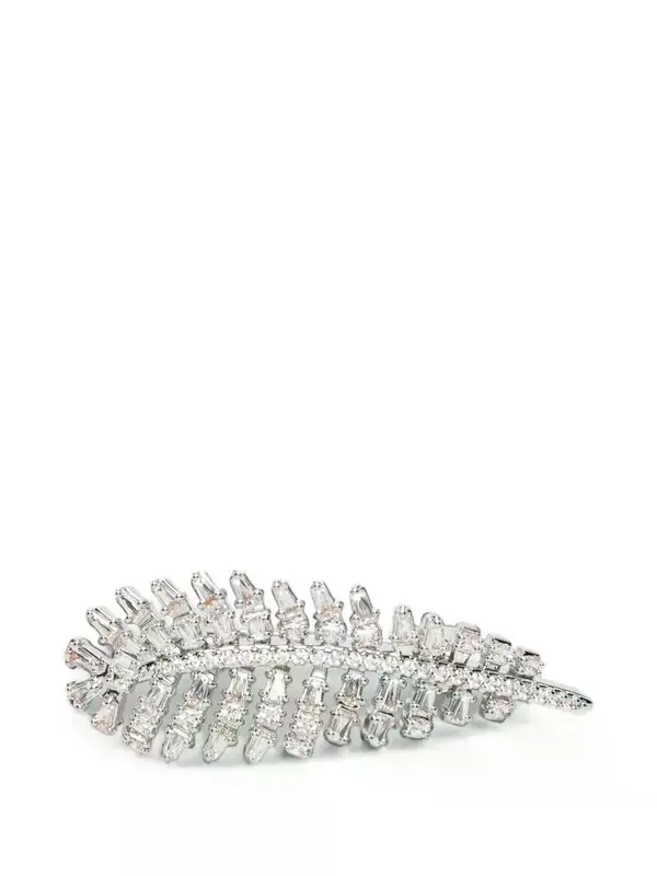 SWAROVSKI Vienna Cubic-zirconia Feather Brooch - Silver