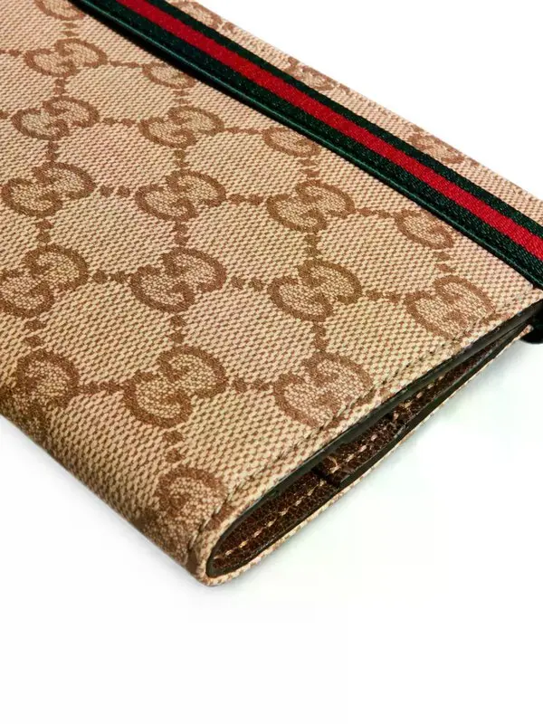 Gucci Gg Supreme Web-stripe Wallet