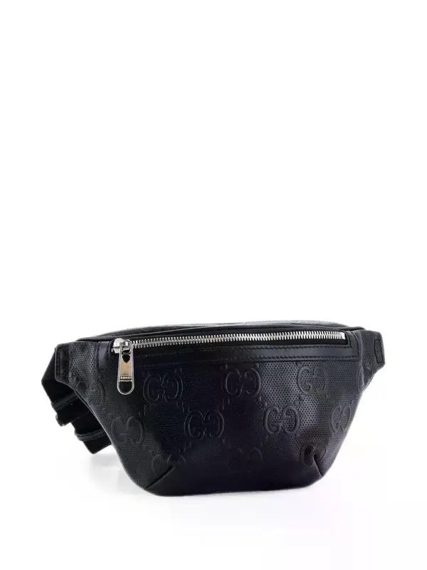 Gucci Gg Embossed Perforated Leather Small Belt Bag