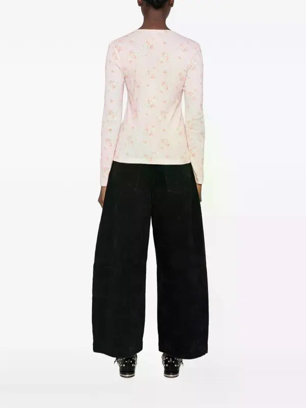 Simone Rocha Floral-print Crystal-embellished Cardigan
