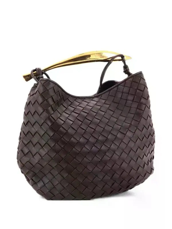 Bottega Veneta Sardine Top Handle Bag Intrecciato Nappa Large Shoulder Bag - Brown