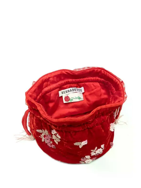 Bernadette Round Embroidered Bucket Bag