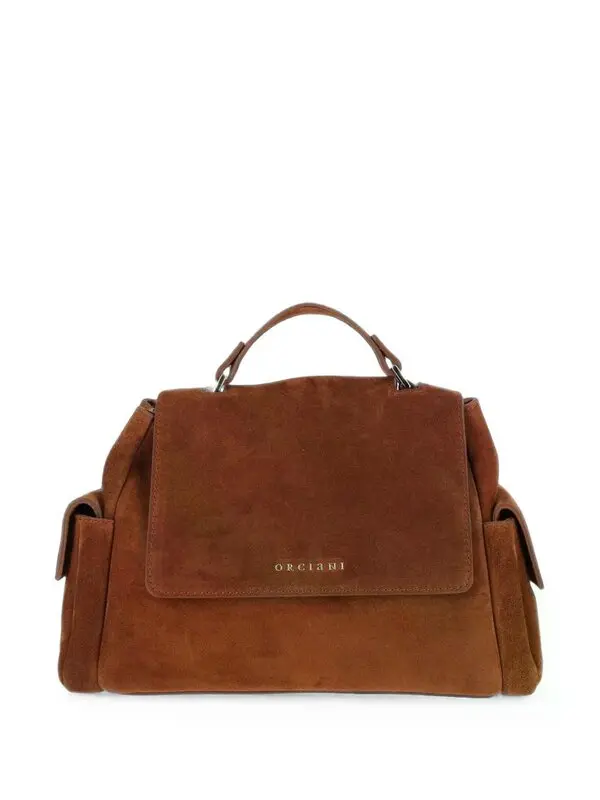 Orciani Small Sveva Cargo Leather Tote Bag