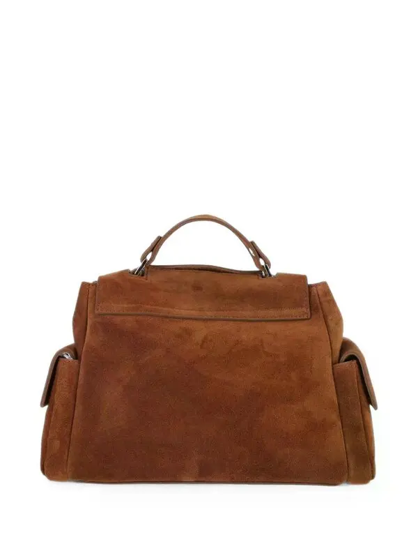 Orciani Small Sveva Cargo Leather Tote Bag