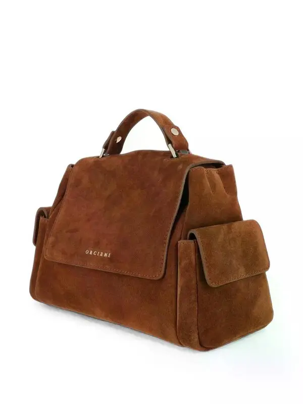 Orciani Small Sveva Cargo Leather Tote Bag