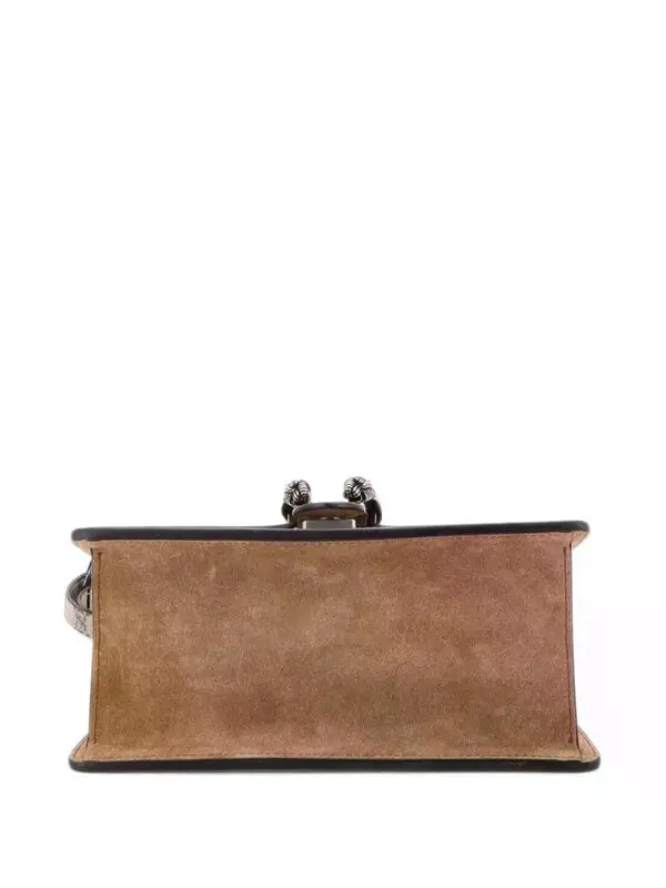 Gucci Dionysus Convertible Top Handle Bag Gg Coated Canvas Small Satchel - Brown