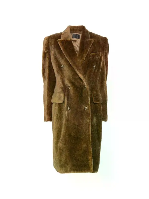 MUGLER Double-breasted Faux-fur Coat