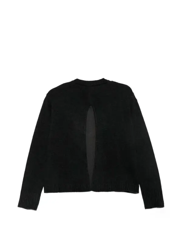 SEMICOUTURE Epaulette-detail V-neck Sweater