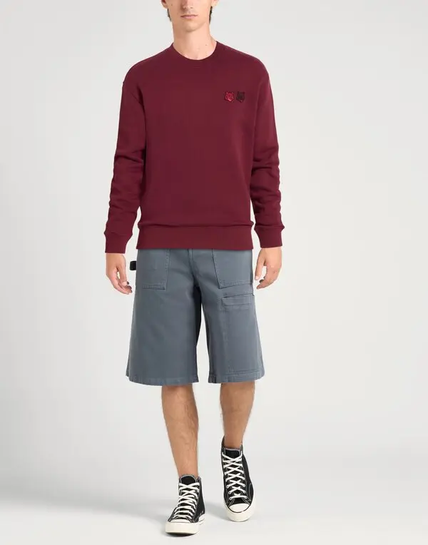Maison Kitsuné Sweatshirt Burgundy Size Cotton