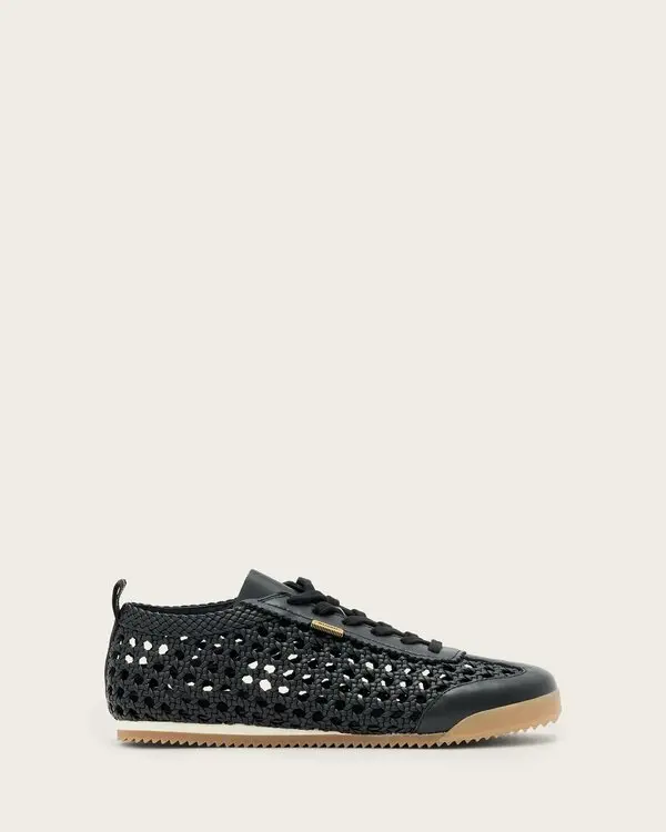 ALLSAINTS Kenny Woven Leather Sneakers