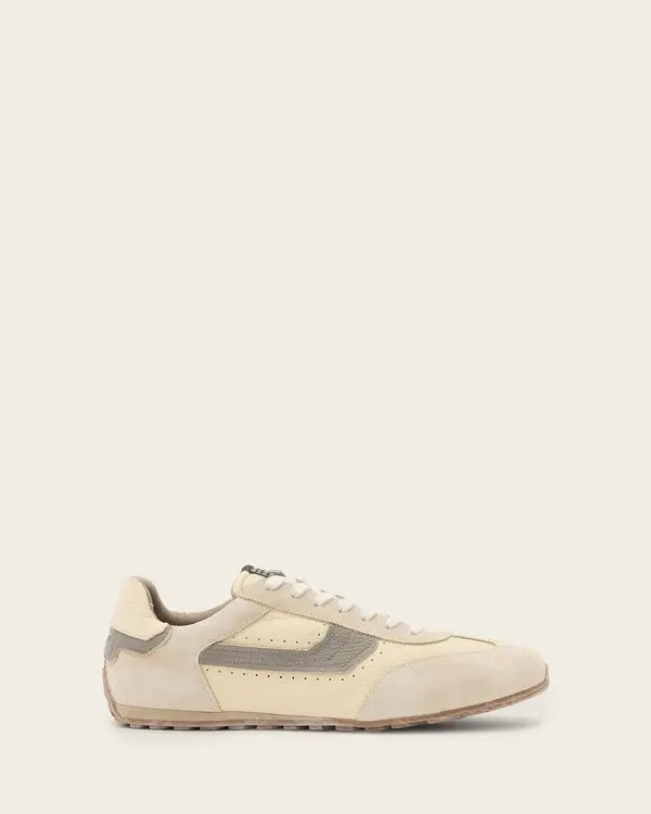 ALLSAINTS Liam Suede Hex Low Top Sneakers - White
