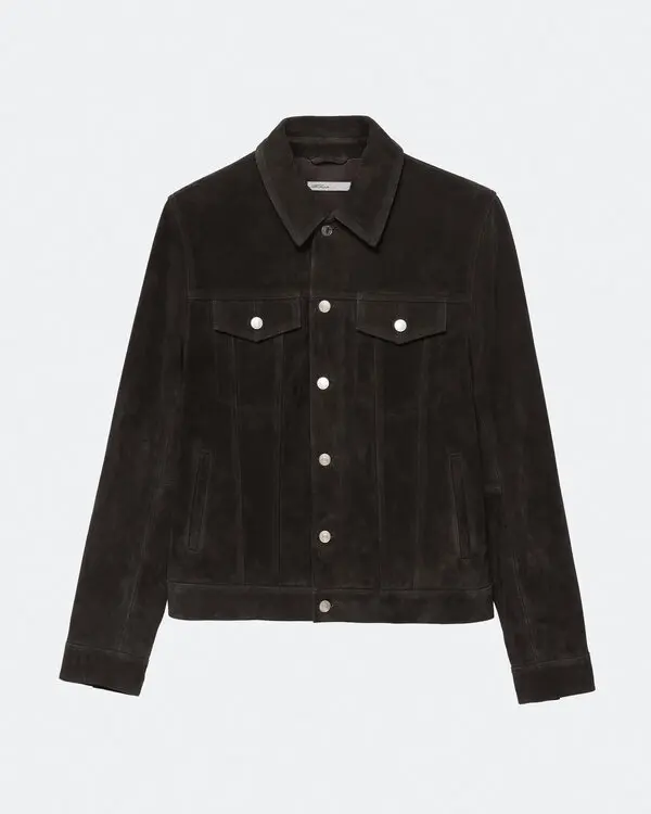 ALLSAINTS Chaiyo Suede Trucker Jacket