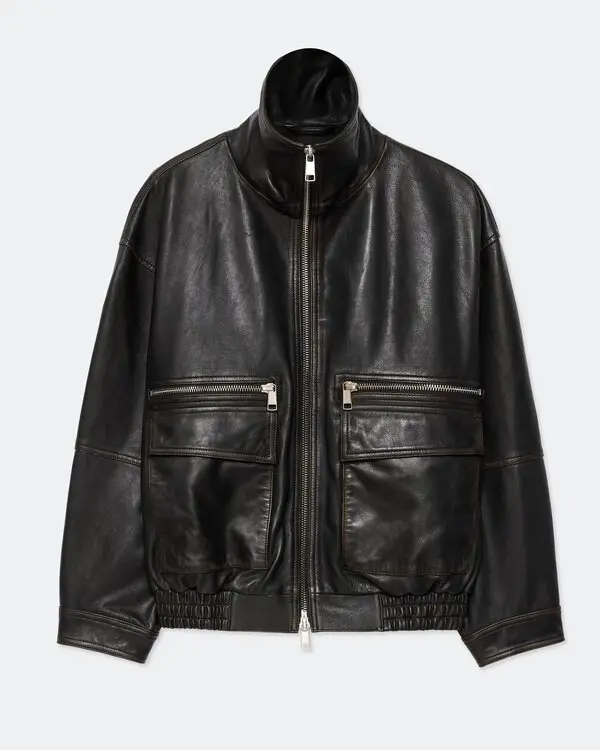 ALLSAINTS Elisa Leather Bomber Jacket