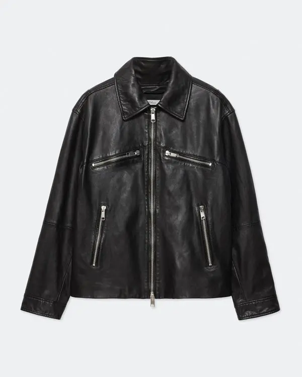 ALLSAINTS Vegason Oversized Leather Jacket