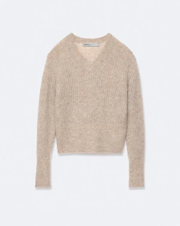 ALLSAINTS Mabel Alpaca-blend V-neck Sweater - Grey