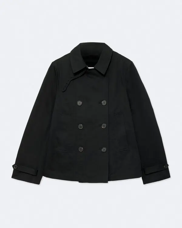 ALLSAINTS Tilda Double-breasted Cotton Peacoat