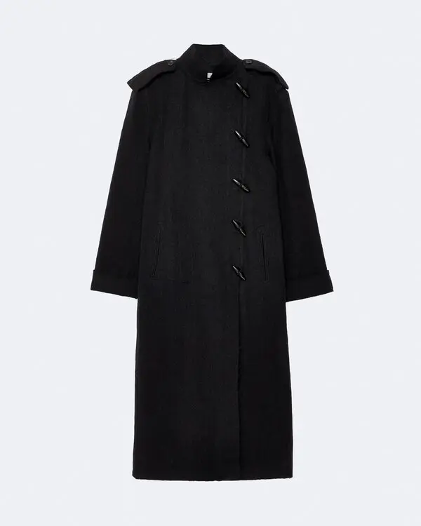 ALLSAINTS Ellis Toggled Wool Coat - Black
