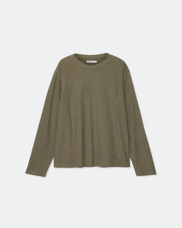 ALLSAINTS Abel Long-sleeve Oversized T-shirt - Khaki