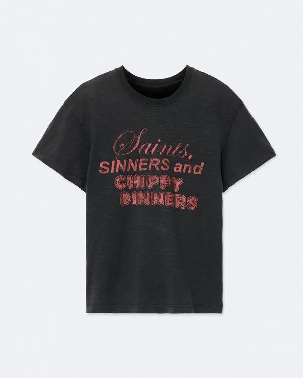 ALLSAINTS Addi Chippy Regular-fit T-shirt - Black