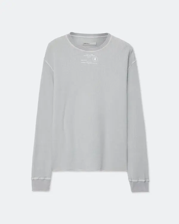 ALLSAINTS Raphy Waffle-knit Long-sleeve Graphic T-shirt