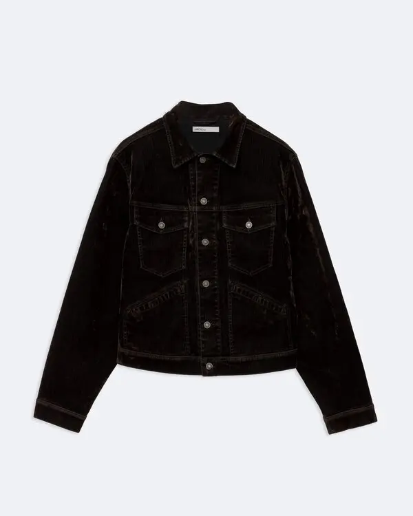 ALLSAINTS Flocked Denim Trucker Jacket
