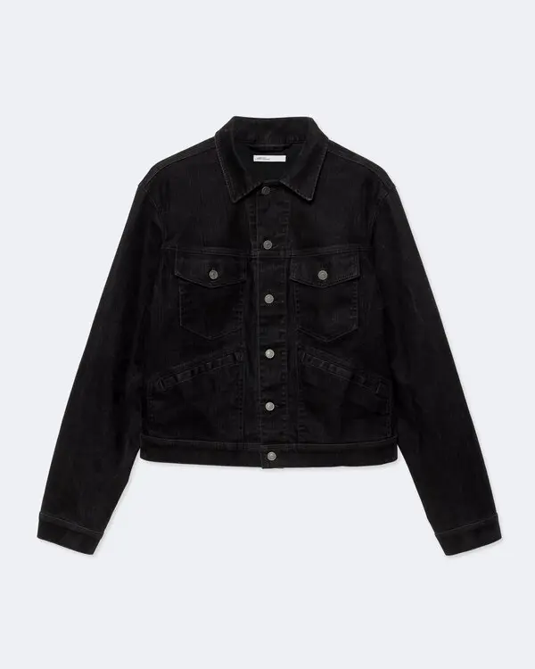 ALLSAINTS Flocked Denim Trucker Jacket