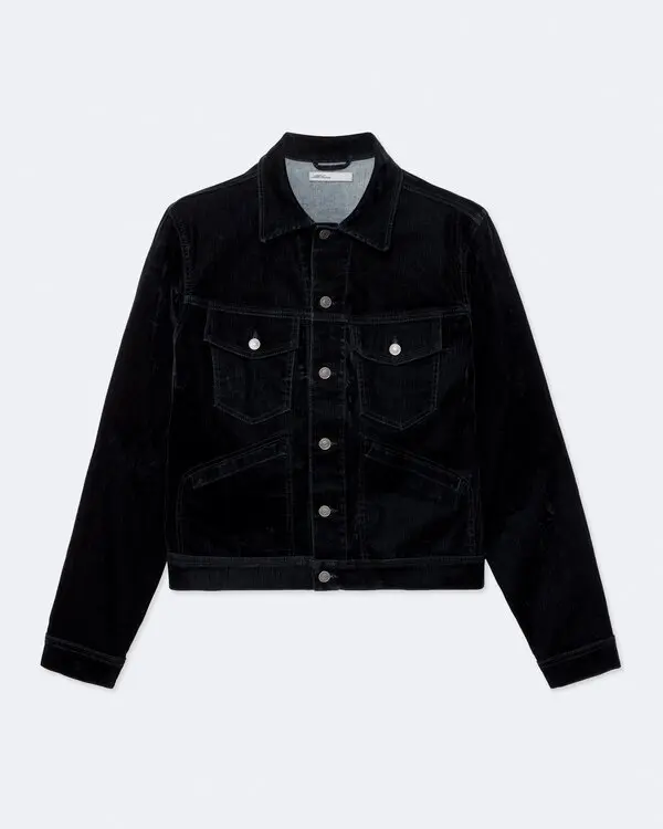 ALLSAINTS Flocked Denim Trucker Jacket