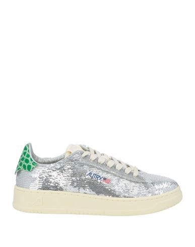 AUTRY Sneakers Size Leather, Textile Fibers - Silver