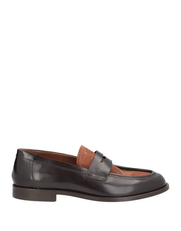 GIOVANNI CONTI Loafers Chocolate Size Leather