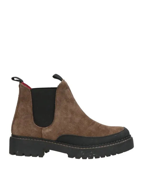 Peuterey Ankle Boots Light Brown Size Leather, Synthetic Material