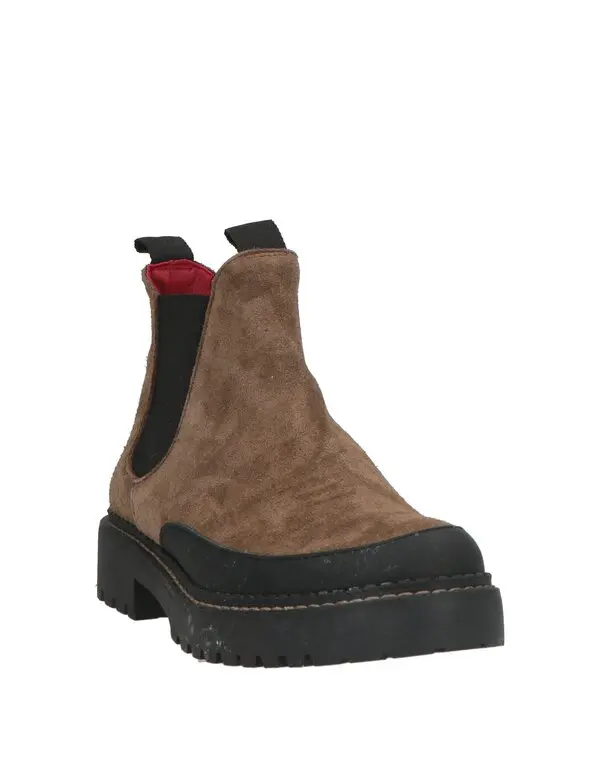Peuterey Ankle Boots Light Brown Size Leather, Synthetic Material