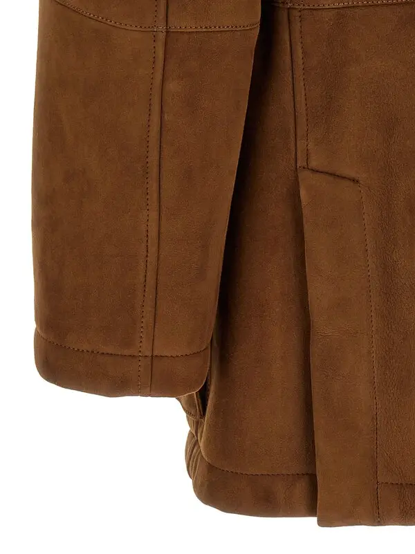 Brunello Cucinelli Suede Parka - Brown