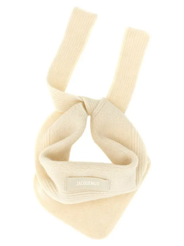 Jacquemus Le Chale Gros-grain' Bandana - White