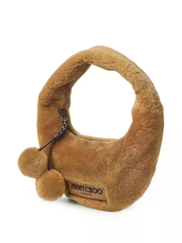 JIMMY CHOO Winter Shearling Shoulder Bag