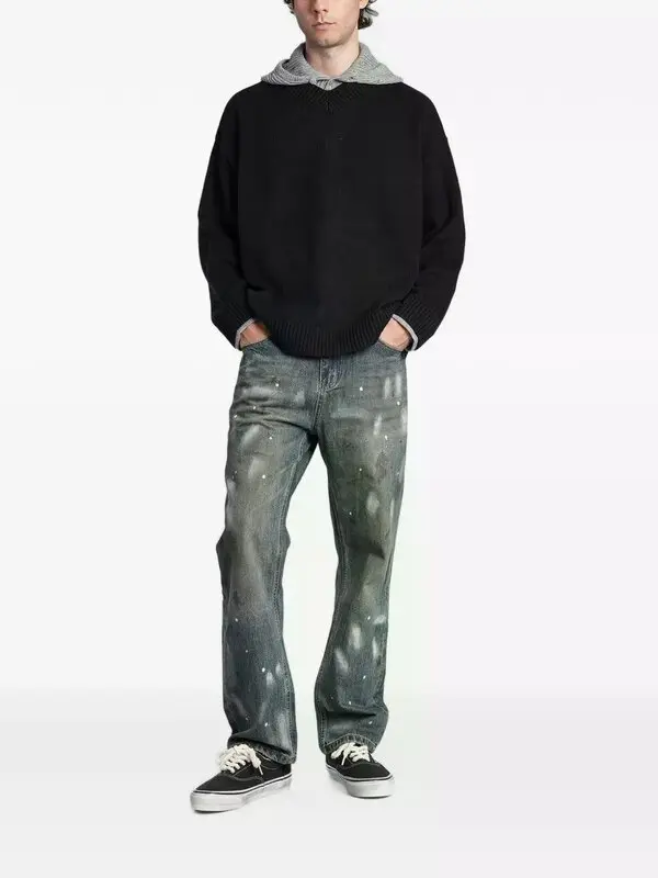 FOUND Layered-hood Sweater