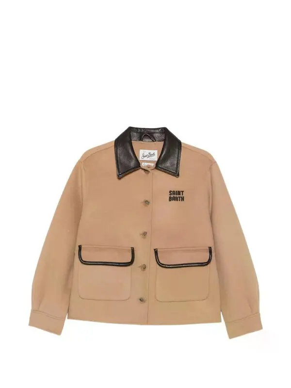 MC2 SAINT BARTH Glacienne Contrast-collar Logo-embroidered Jacket