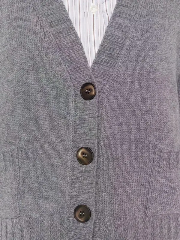 BASE MILANO V-neck Patch-pocket Cardigan