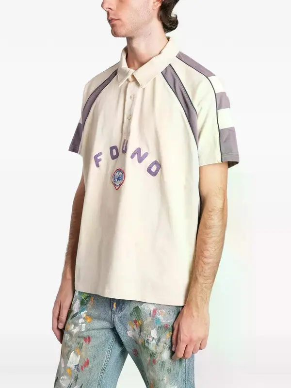FOUND Logo-embroidered Raglan-sleeve Polo Shirt